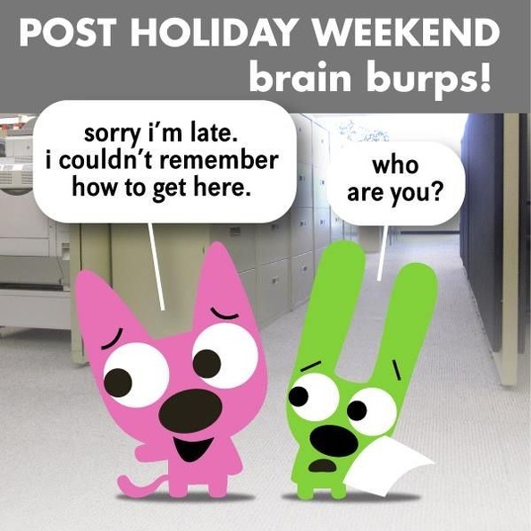 post holiday brain burps